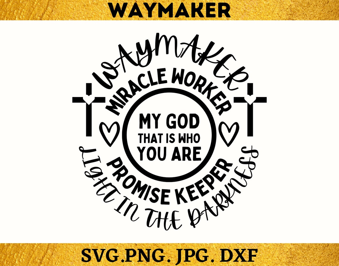 Waymaker SVG Miracle Worker SVG Christian SVG Christian - Etsy