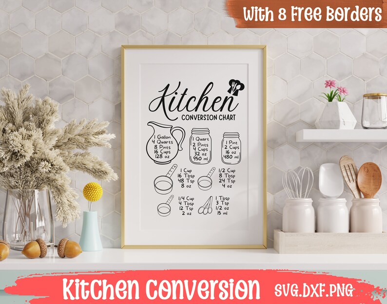 Plottervorlage SVG, Küchenmaße SVG, Küchen chart, Küchenschild SVG, Küche SVG, Backen SVG ...