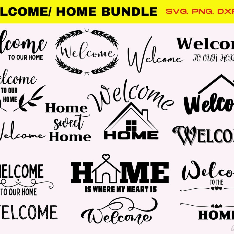 Welcome Home Svg - Etsy
