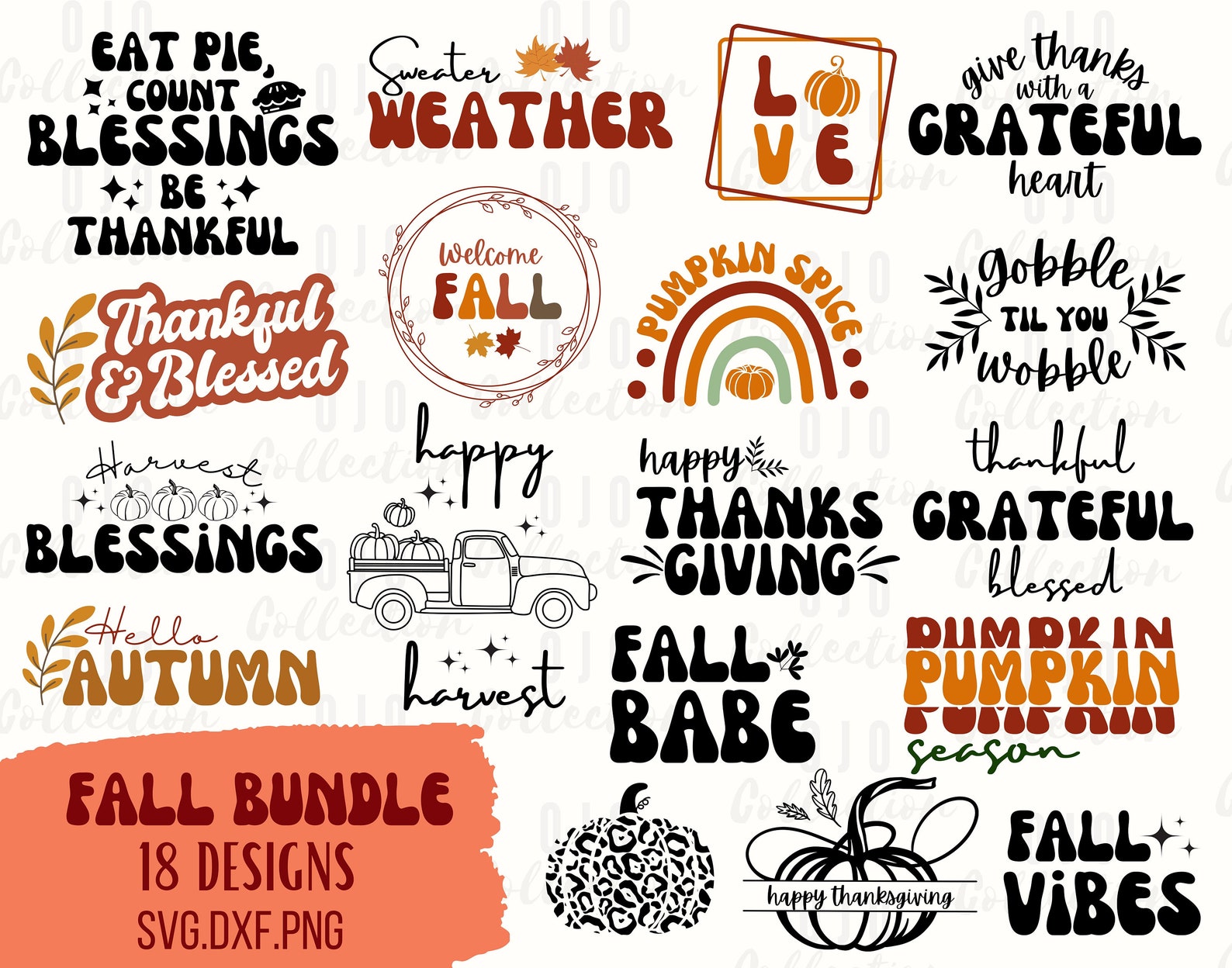 Fall SVG Bundle Fall Sign SVG Hello Fall SVG Pumpkin Spice - Etsy