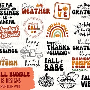 Fall SVG Bundle, Fall Sign SVG, Hello Fall SVG, Pumpkin Spice Svg, Fall ...