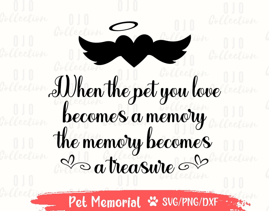 In Loving Memory SVG, Pet Memorial SVG, Angel Wings Svg, Dog Memorial ...