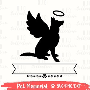 Dog Memorial SVG, Pet Memorial SVG, in Loving Memory SVG, Angel Wings ...