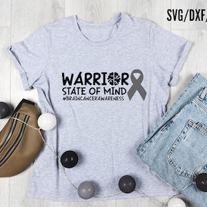 Cancer Warrior SVG Brain Cancer Awareness SVG Brain Tumor Warrior Svg ...