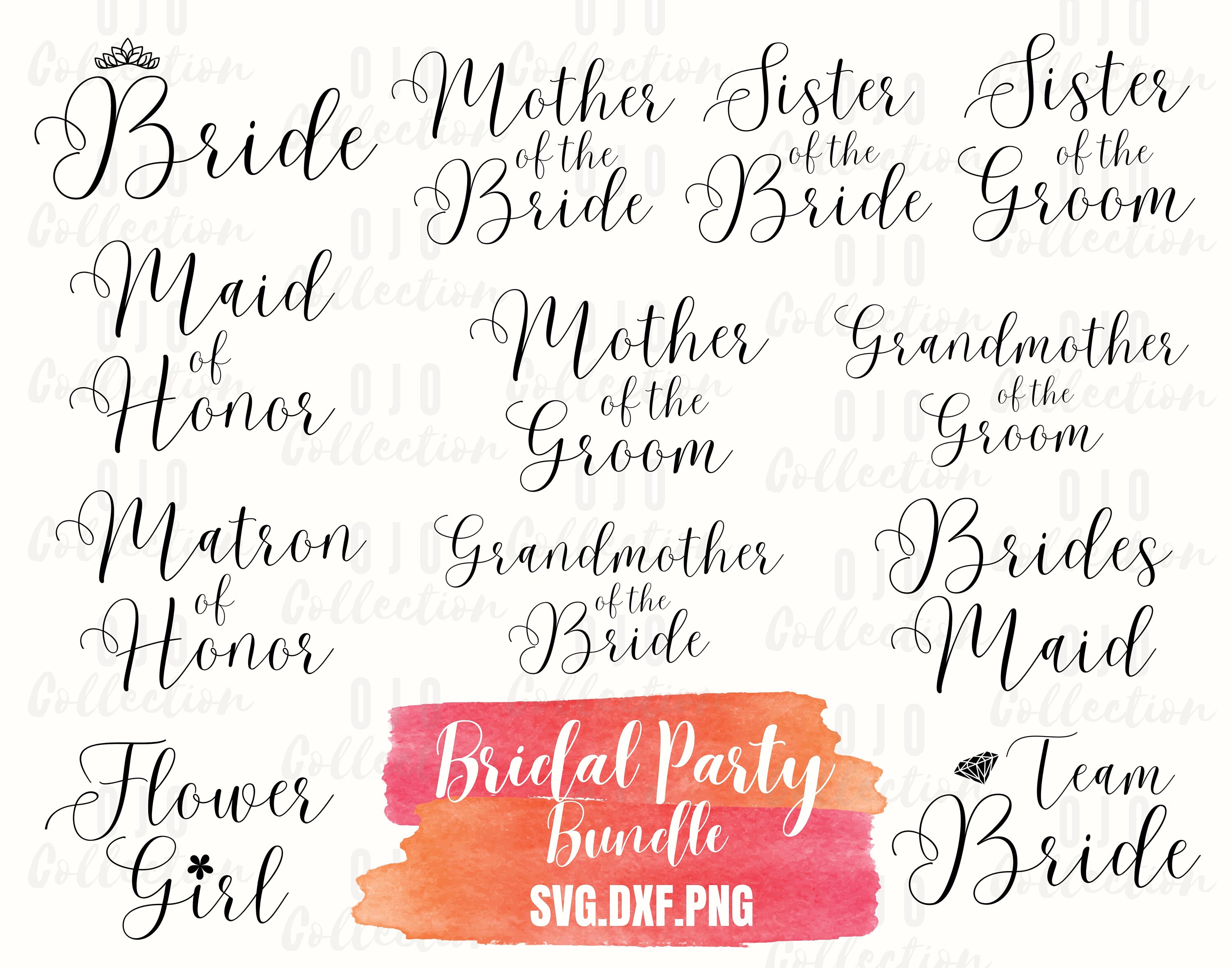 Bachelorette SVG Bundle Bridal Party SVG Bride SVG - Etsy