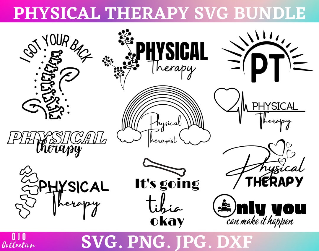 Physical Therapy SVG Bundle: Medical & Healthcare Designs (digital ...