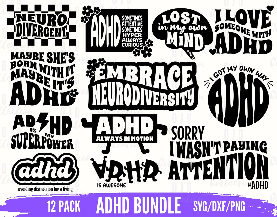 ADHD Svg Autism Svg Embrace Neurodiversity Svg Neurodivergent Svg Adhd ...