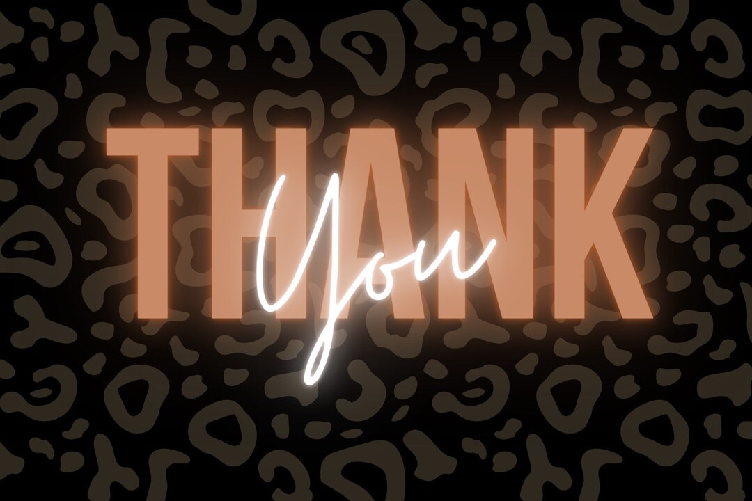 100ct 4x6in Dark Leopard thank You Package Inserts - Etsy