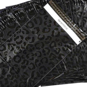 Poly Mailer 14x19 Black Leopard Self Sealing Mailing Bags 50ct 100ct - Etsy
