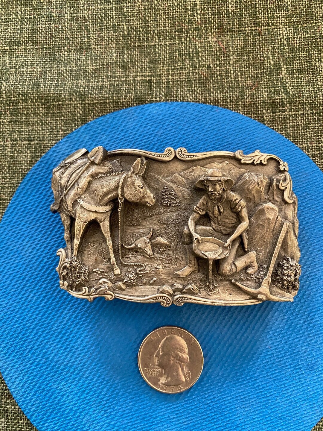 Vintage (1981) Siskiyou Buckle Company Richly Detailed "prospector ...