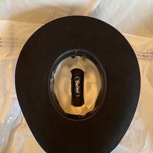 Vintage Cowpoke Cool Bailey Western 3X Beaver mustang Rancher Black ...