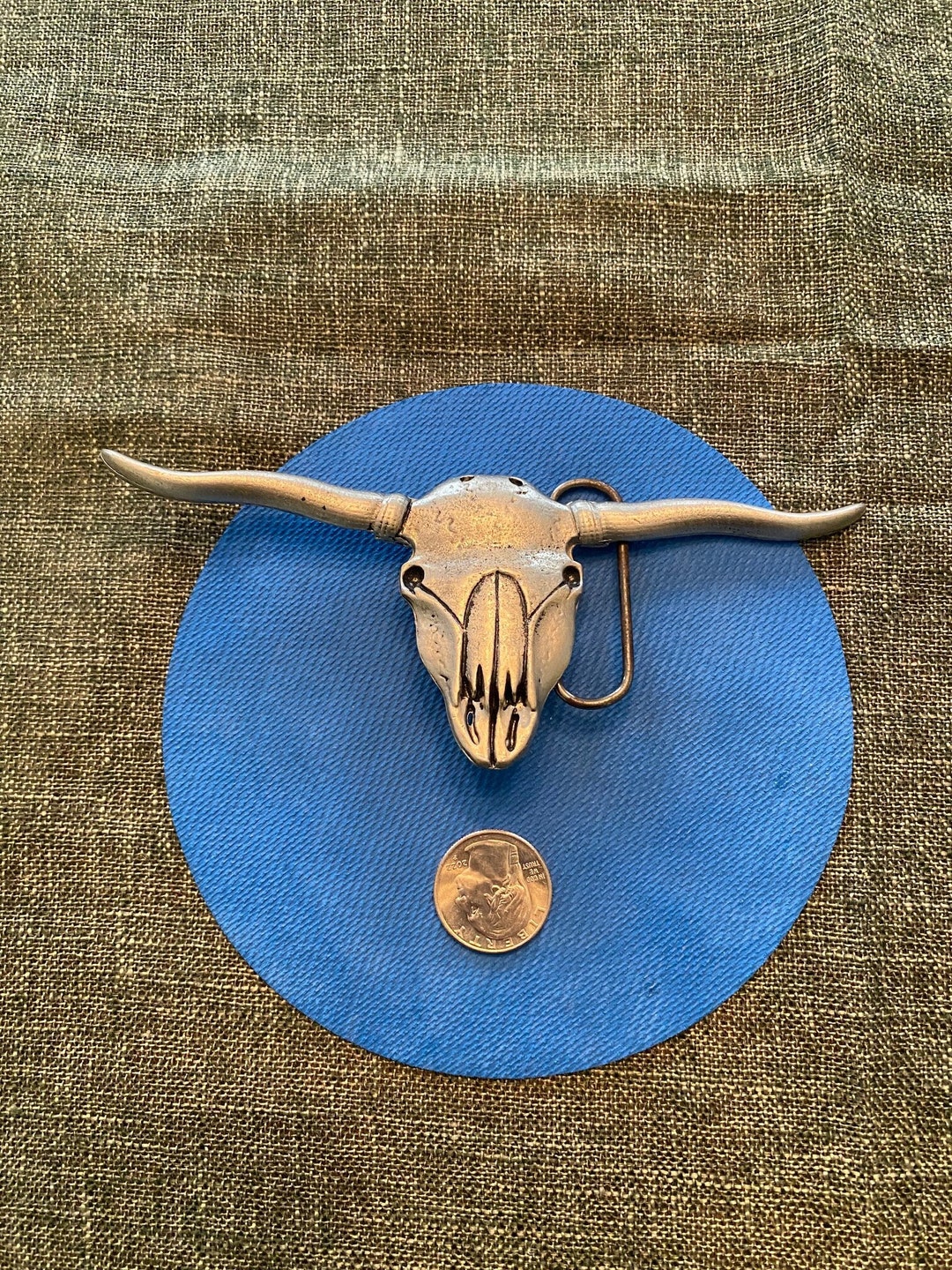 Vintage (2002) Super Cool Longhorn Skull Belt Buckle - Etsy