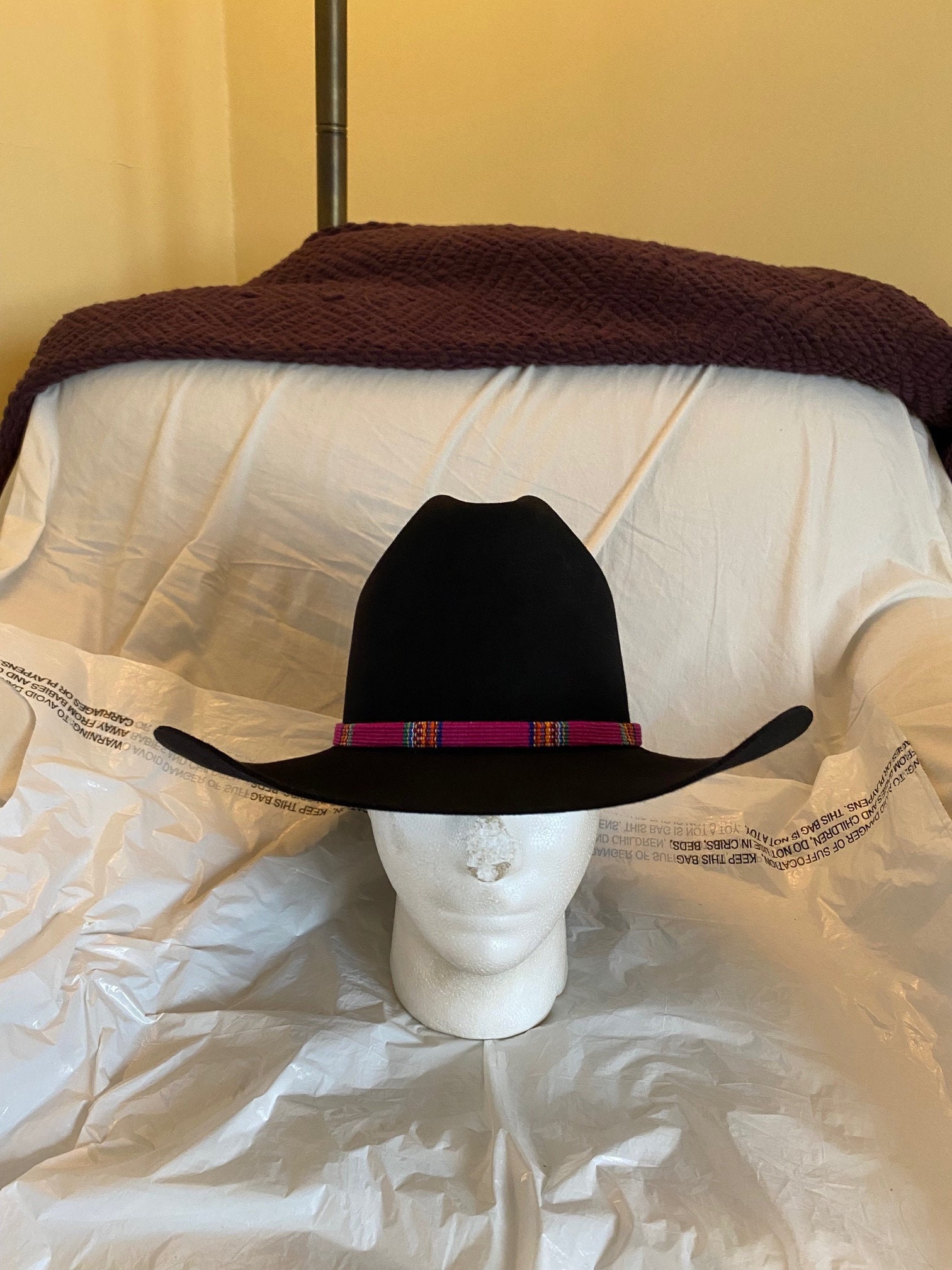 Vintage Cowpoke Cool Bailey Western 3X Beaver "mustang" Rancher Black ...