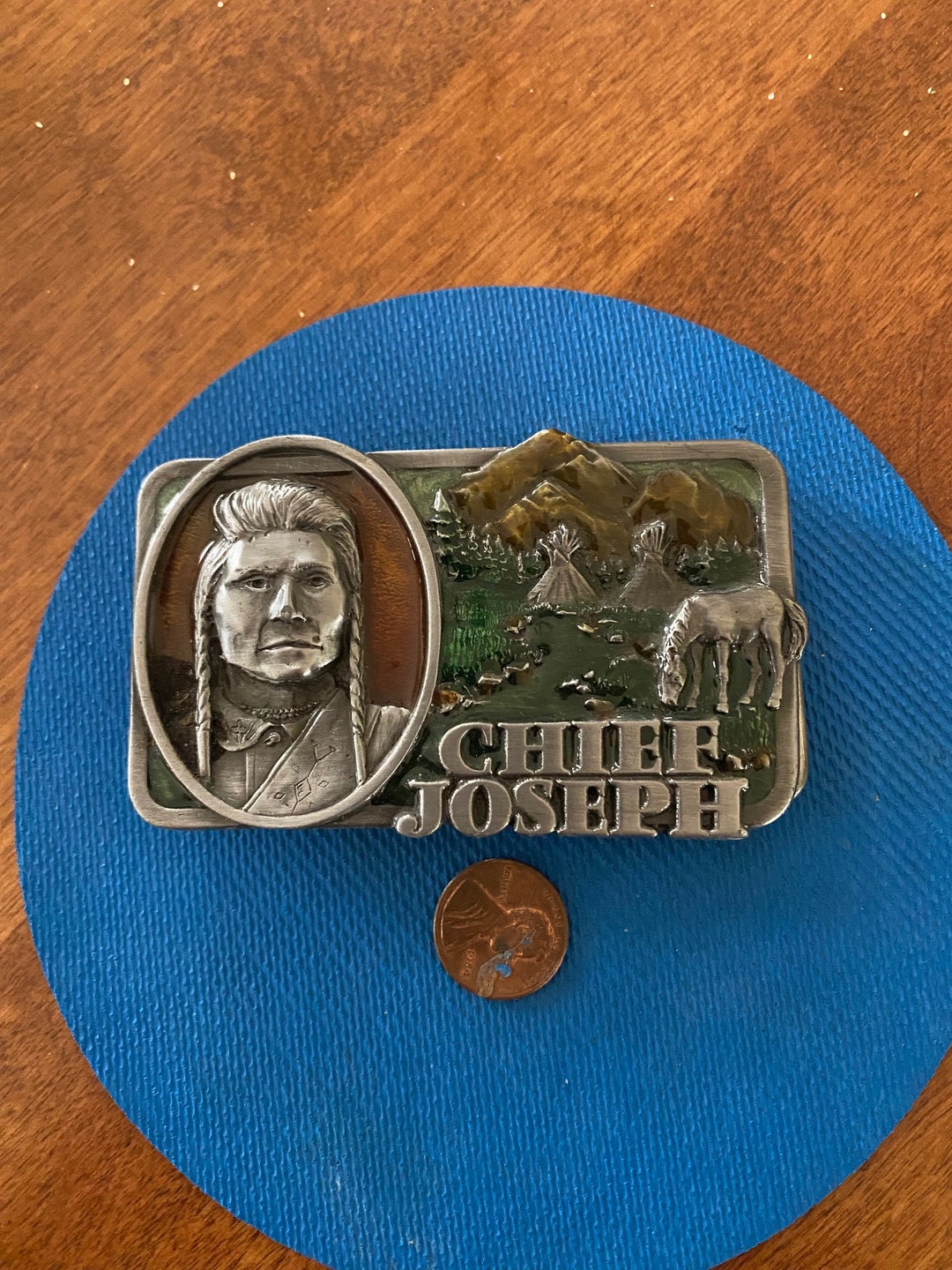 Vintage (1982) Siskiyou Buckle Company Richly Detailed "chief Joseph ...