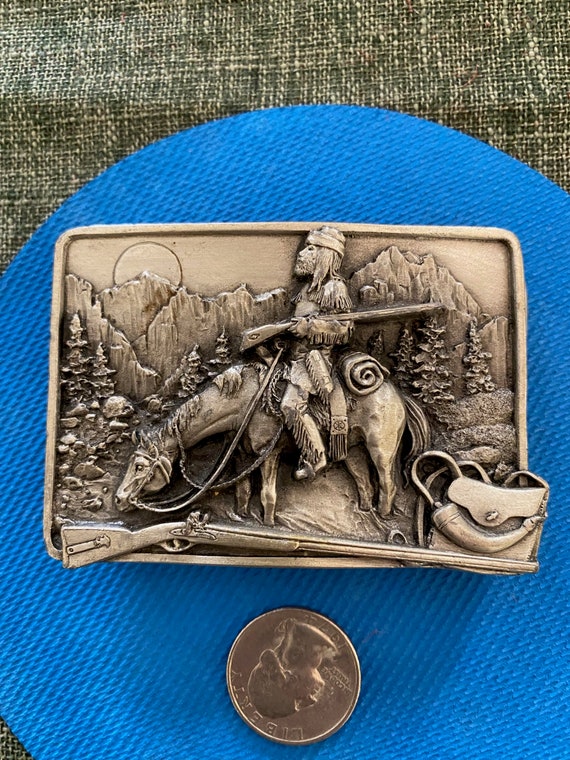 Mountain man belt buckle - Gem