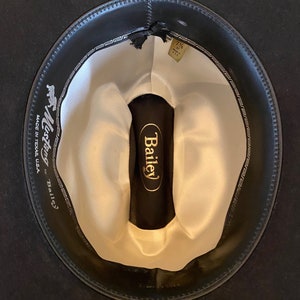 Vintage Cowpoke Cool Bailey Western 3X Beaver mustang Rancher Black ...