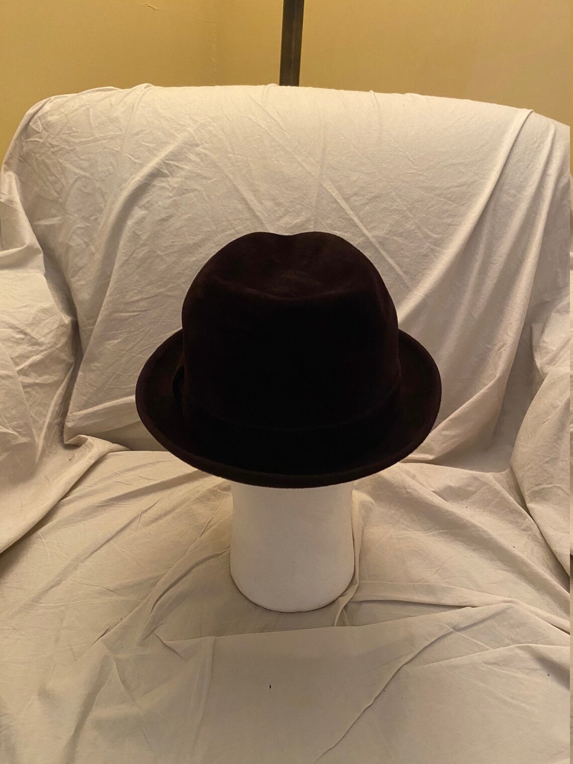 Vintage Resistol Fedora, Jet Brown Velour Fur Felt, Size 7 1/8 - Etsy
