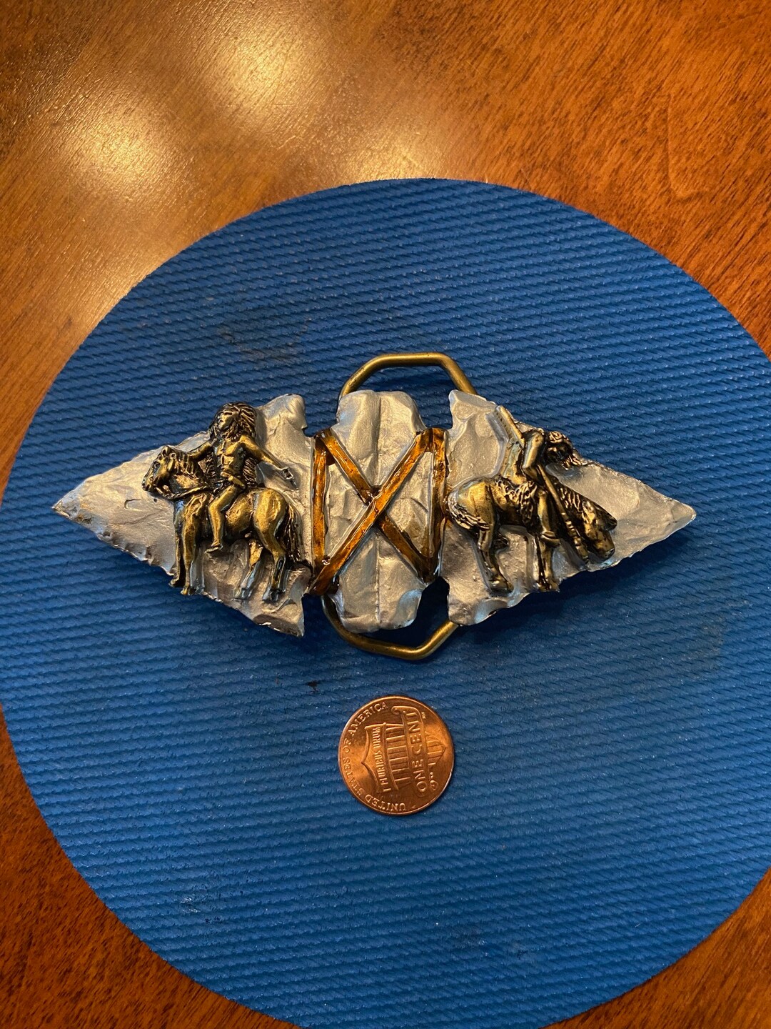 Vintage 1990s Great American Buckles Double Arrowhead Belt Buckle - Etsy