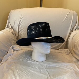 Vintage Super Cool Distressed Resistol 4X Beaver Fur Felt quicksilver ...