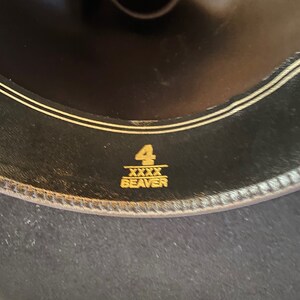 Vintage Super Cool Distressed Resistol 4X Beaver Fur Felt quicksilver ...