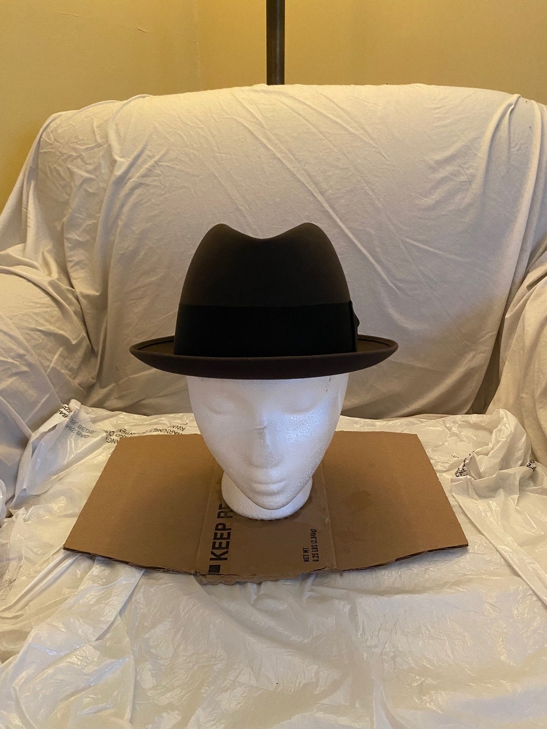 Vintage Super Sharp Dobbs of 5th Avenue NYC Fur Felt Fedora Cool Gray ...