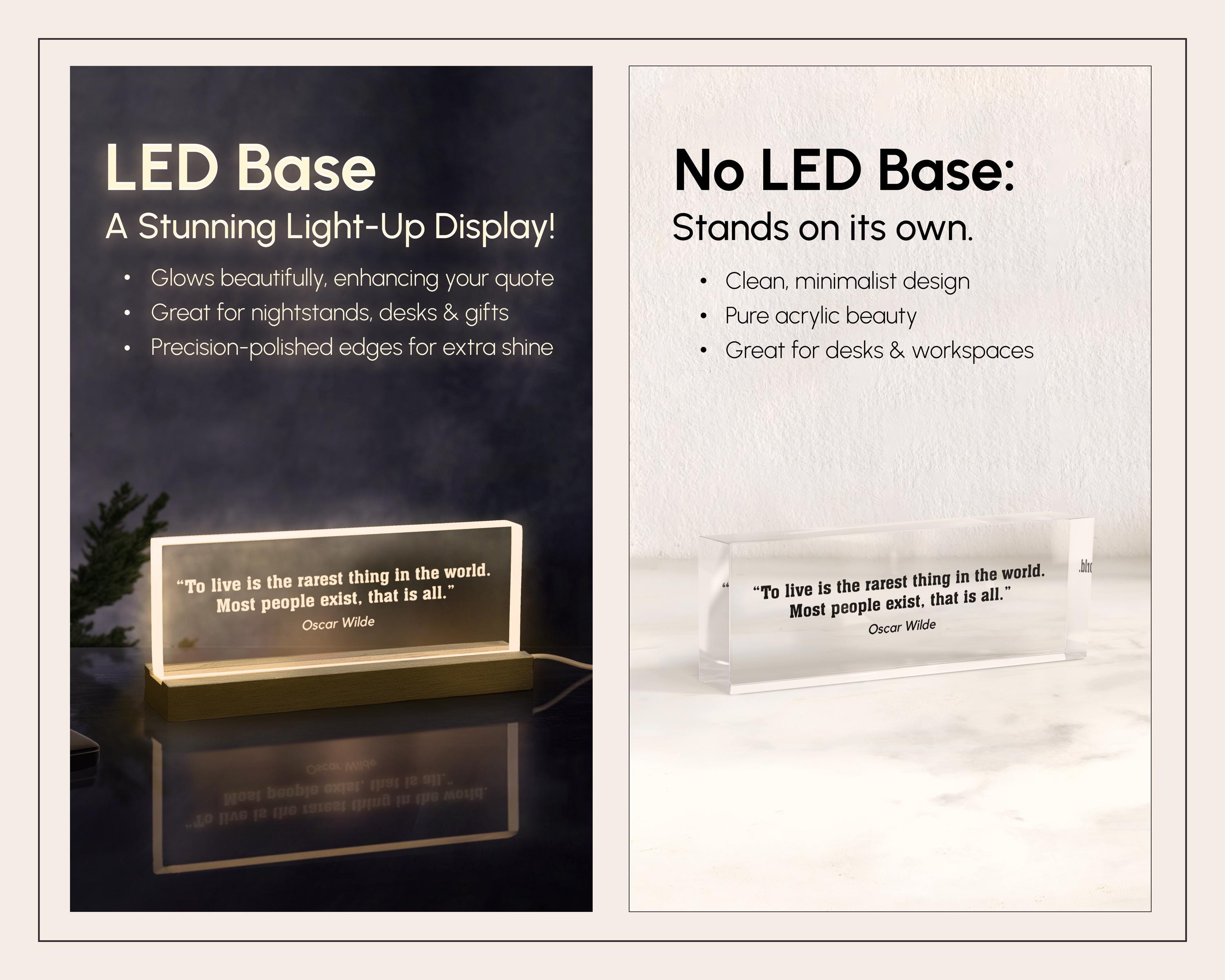 Personalized LED Quote Night Light | Custom Inspirational Desk Decor ...