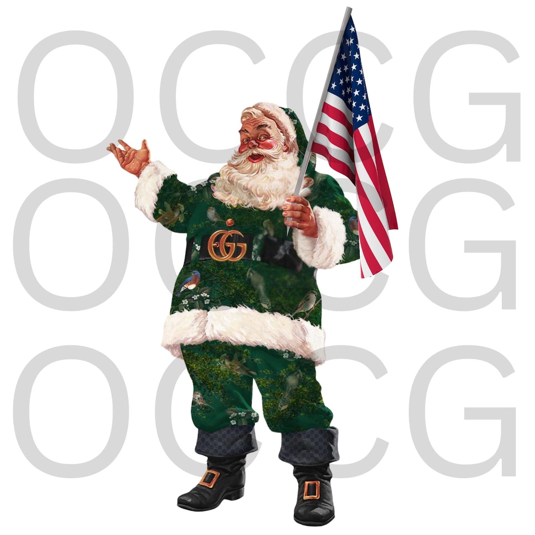 Boujee Patriotic Santa American Flag - Etsy
