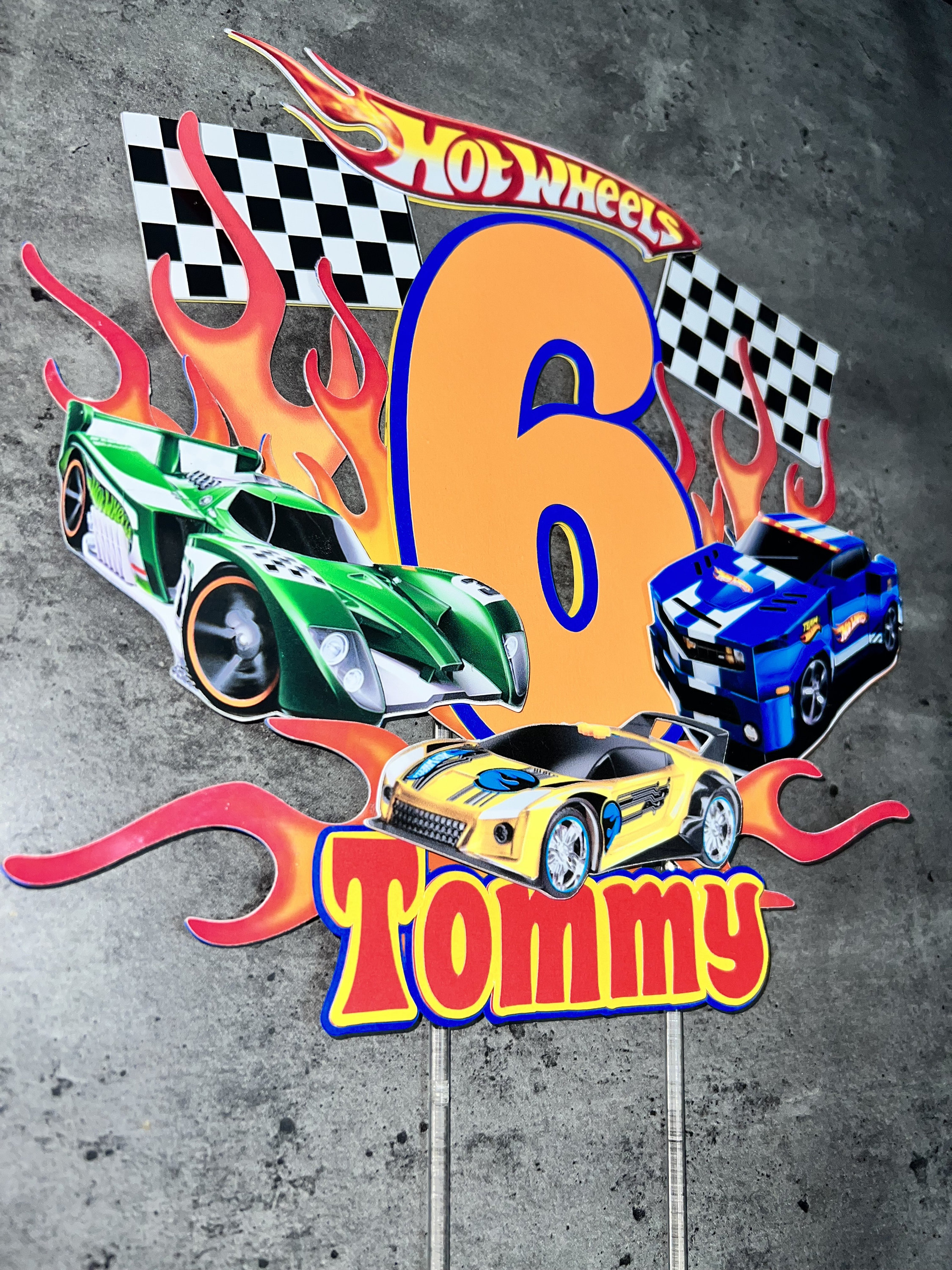Personalised Hot Wheels Cake Topper - Etsy UK