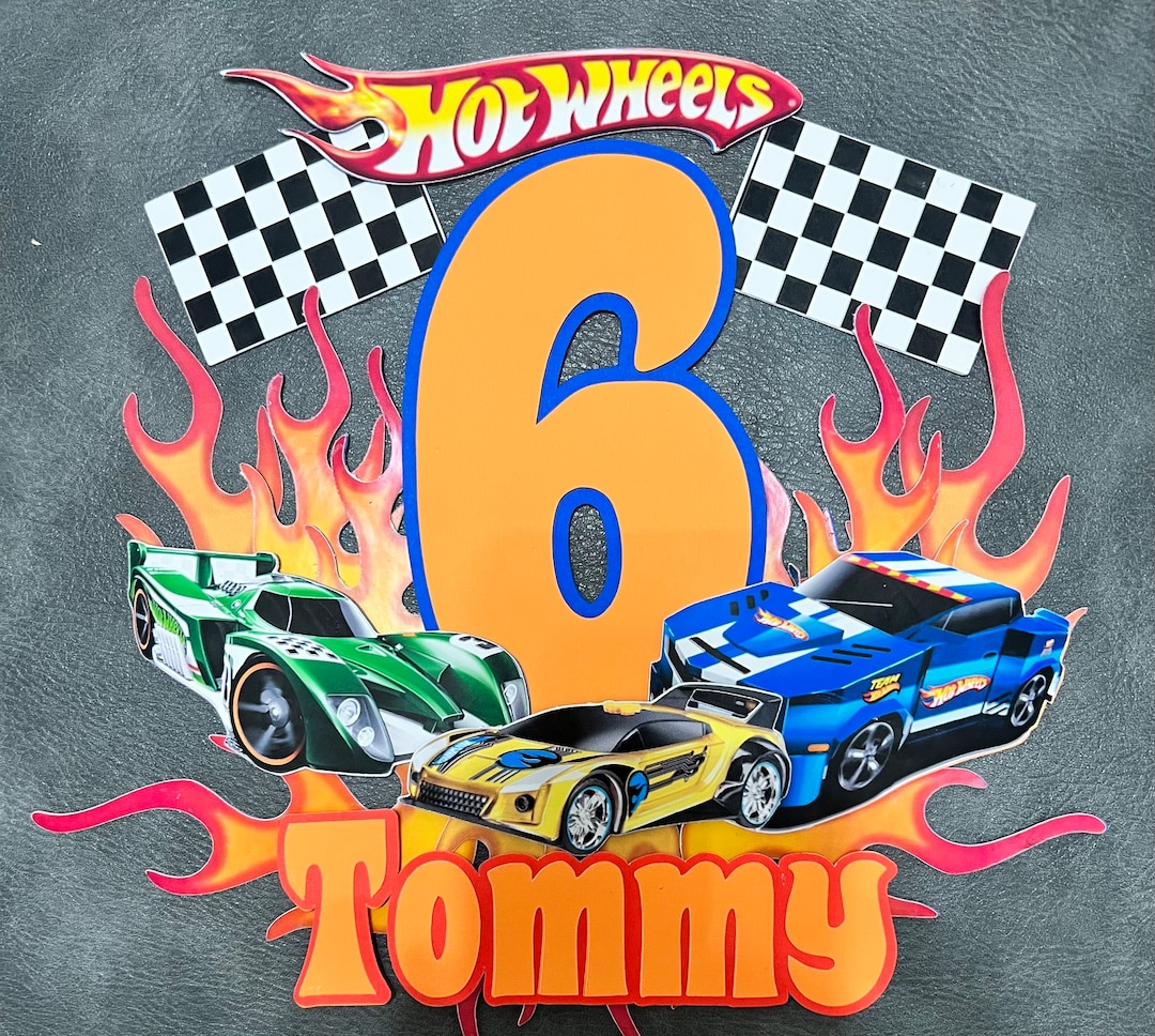Personalised Hot Wheels Cake Topper - Etsy UK