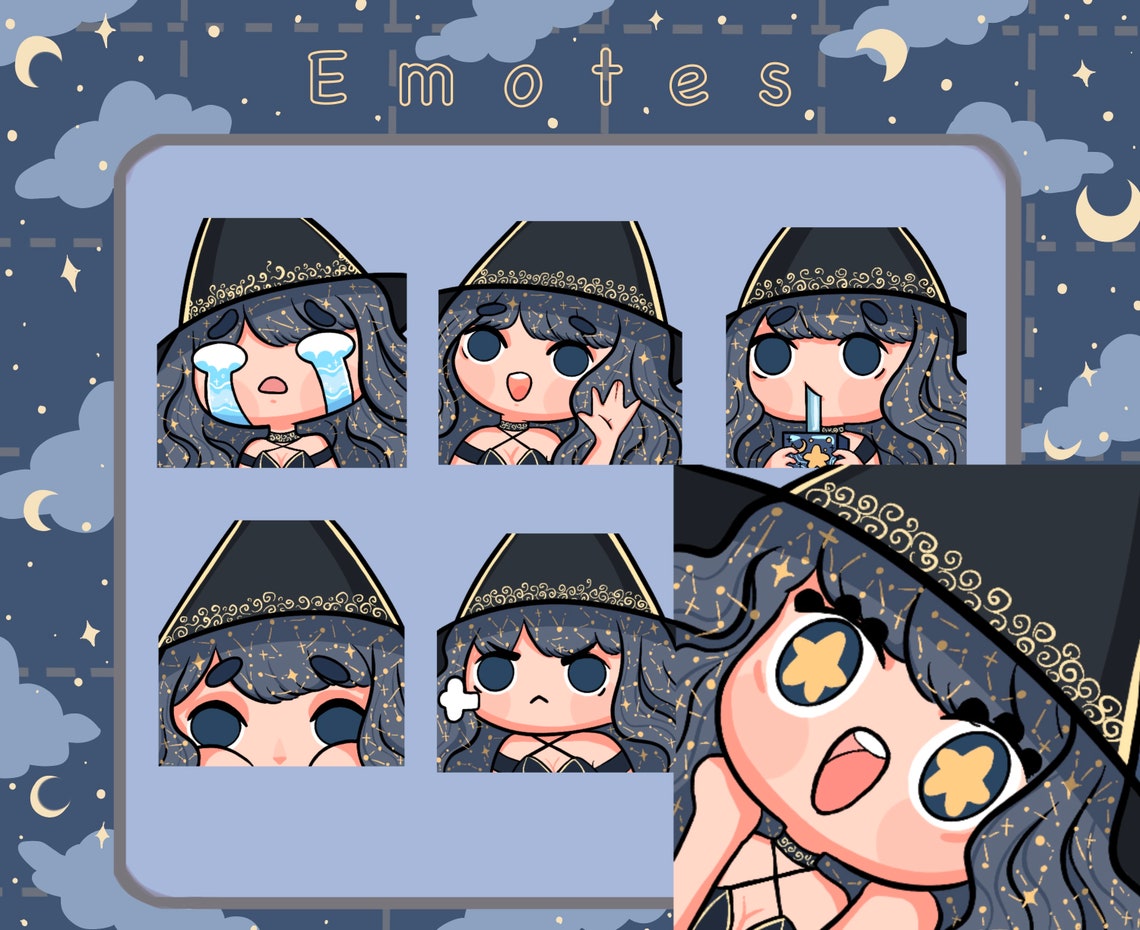 Witchy Girl Emotes Twitch Emotes Discord Emotes Instant - Etsy