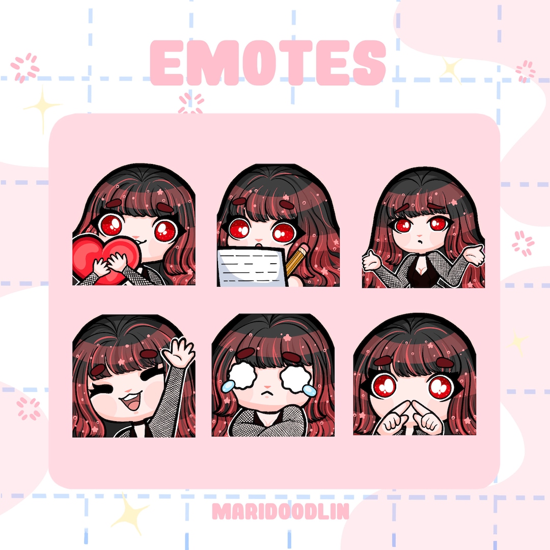 Goth Vamp Girl Emotes / Twitch Emotes / Discord Emotes / Descarga ...