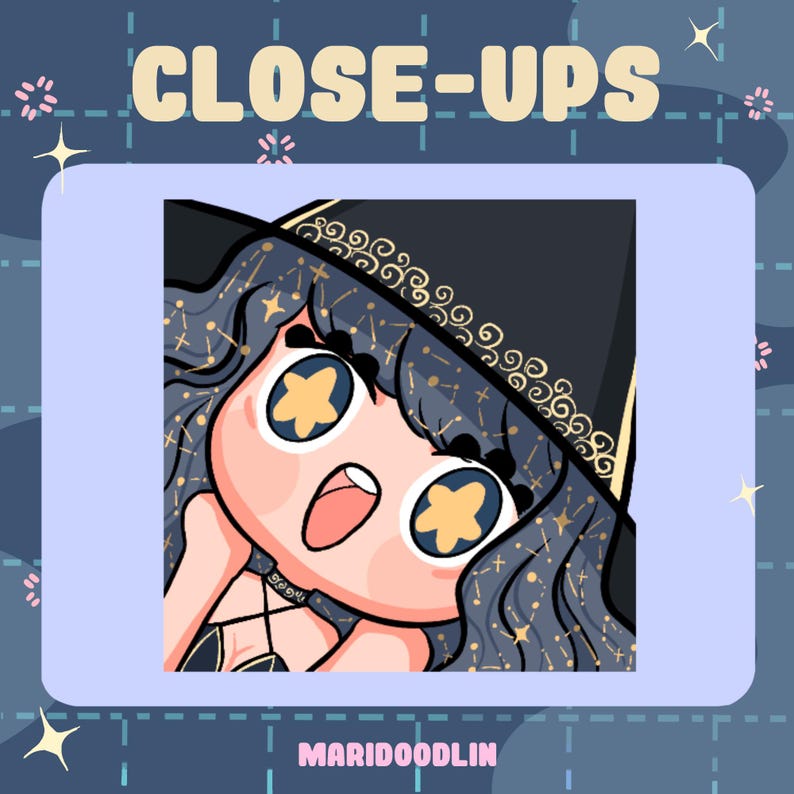 Witchy Girl Emotes: Celestial Magic for Twitch/discord (instant ...
