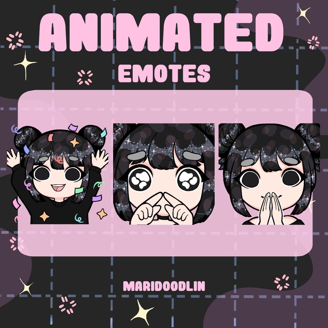 Animated Goth Girl Emotes | Twitch & Discord Emotes | Instant Download ...