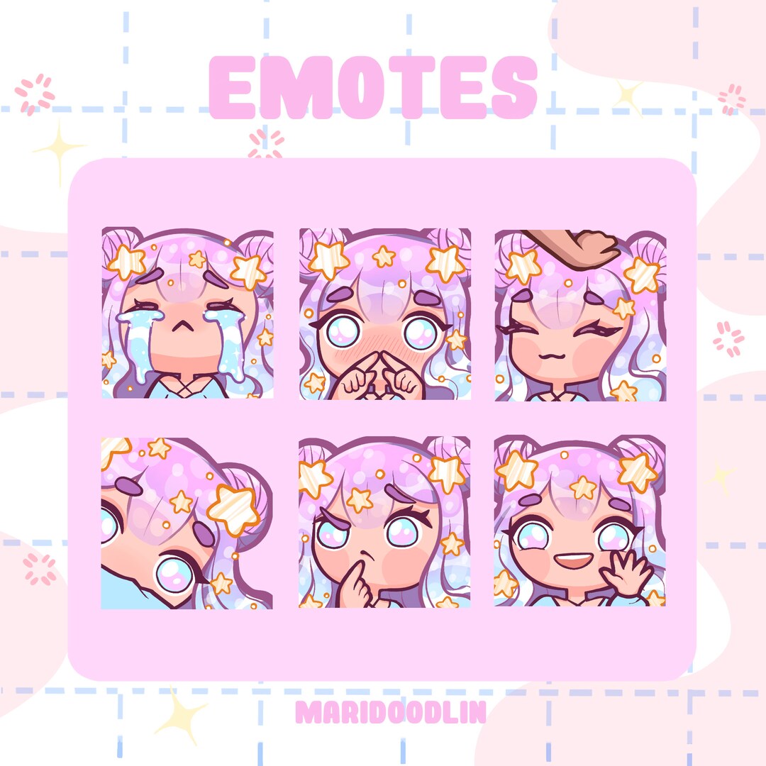 Celestial Girl Emotes Magical Mermaid Twitch Emotes - Etsy