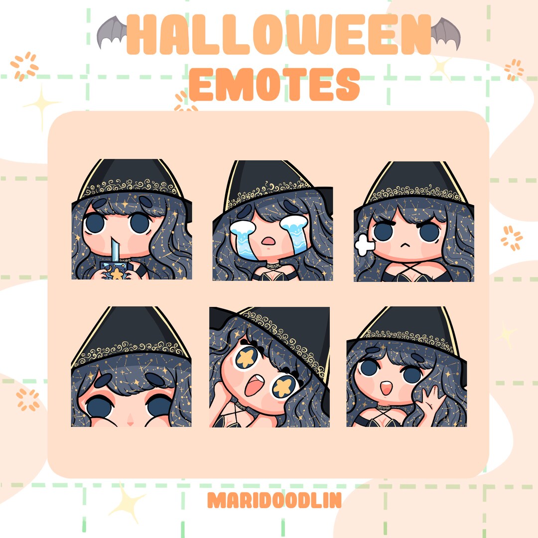 Witchy Girl Emotes Twitch Emotes Discord Emotes Instant - Etsy
