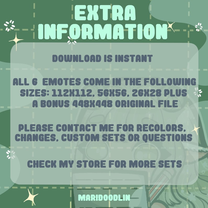 Woodland Creature Girl Emotes | Twitch Emotes | Discord Emotes ...