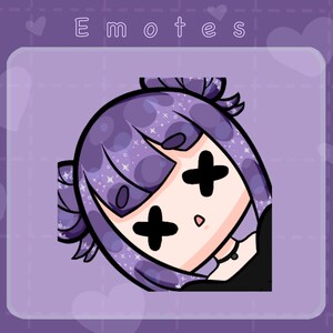 Purple Goth Girl Emotes | Twitch and Discord Emotes | Instant Download ...