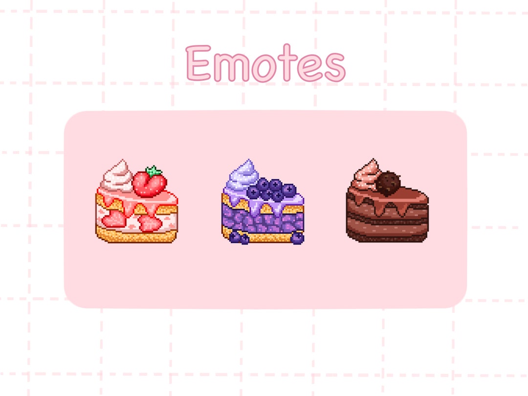 Pixel Cakes Emotes Twitch Emotes Discord Snacks Twitch Instant Download ...