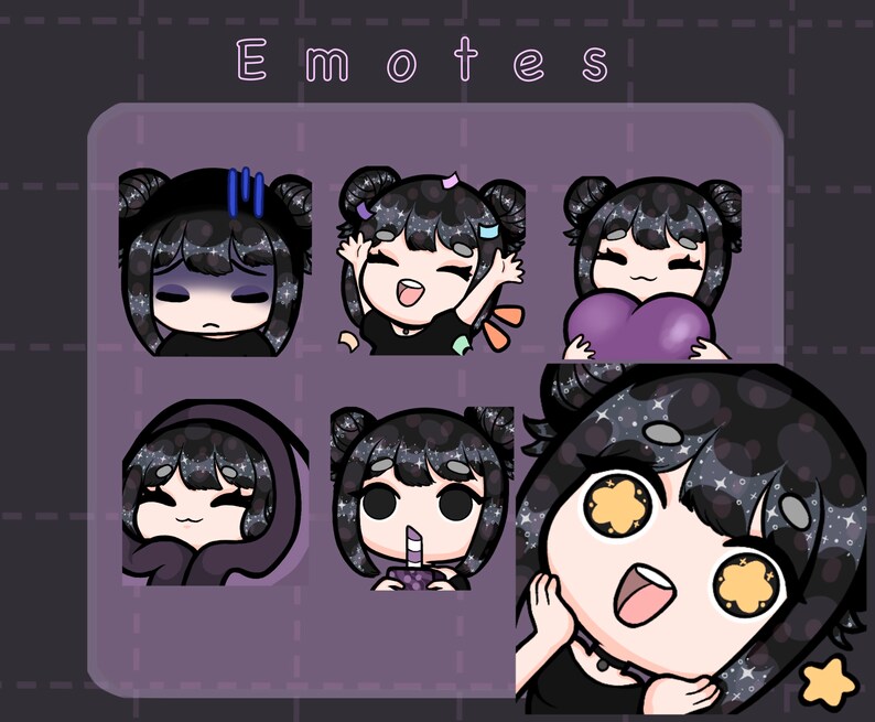 Goth Girl Emotes Set 2 Twitch Emotes Discord Emotes - Etsy