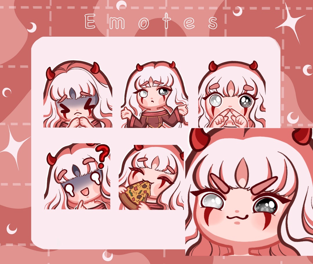Demon Girl Emotes Twitch and Discord Emotes Instant - Etsy