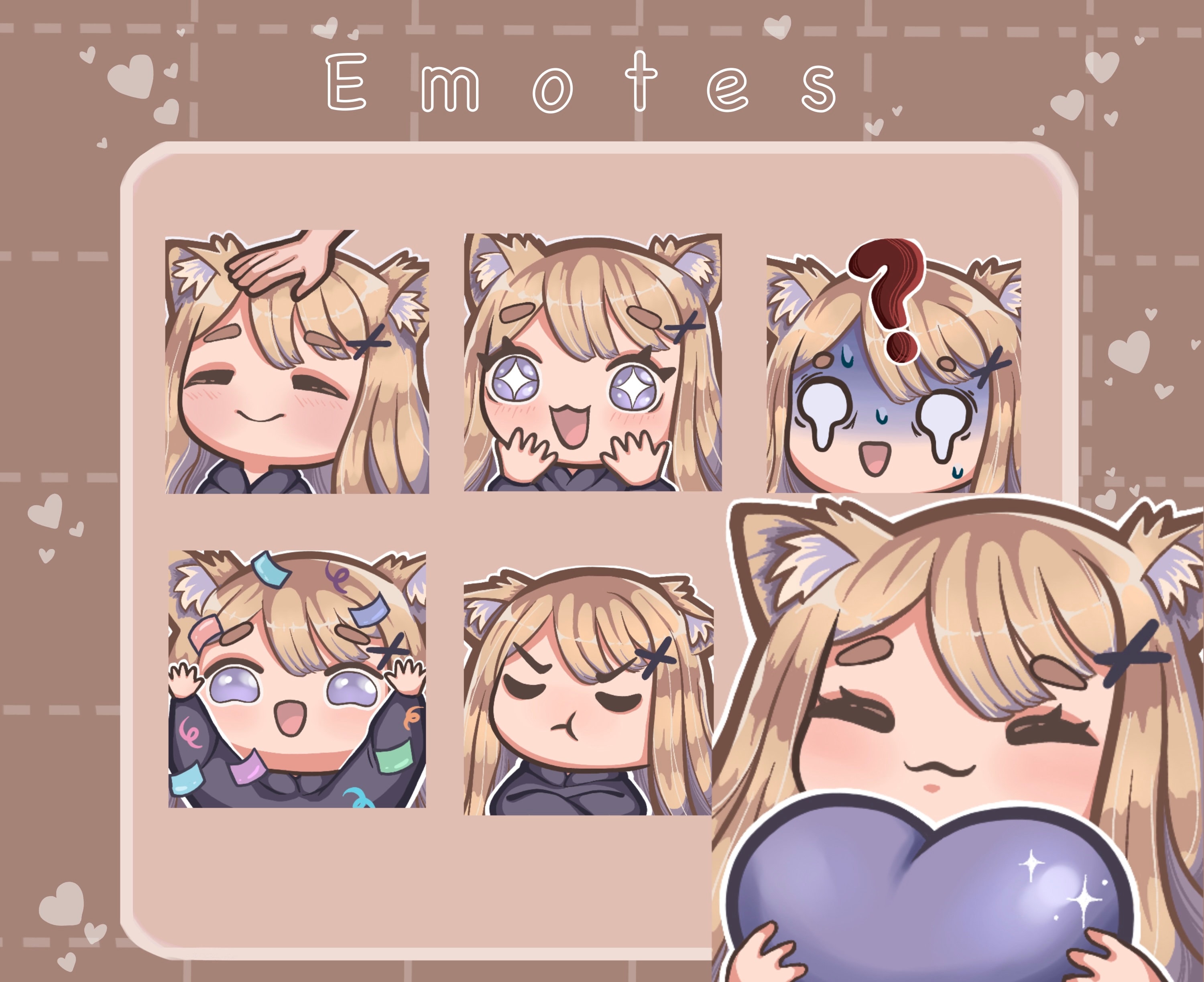 Cat Girl Emotes Twitch Emotes Discord Emotes Instant - Etsy