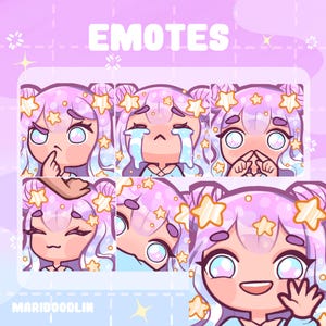 Celestial Girl Emotes: Magical Mermaid Twitch/discord Emotes (instant ...