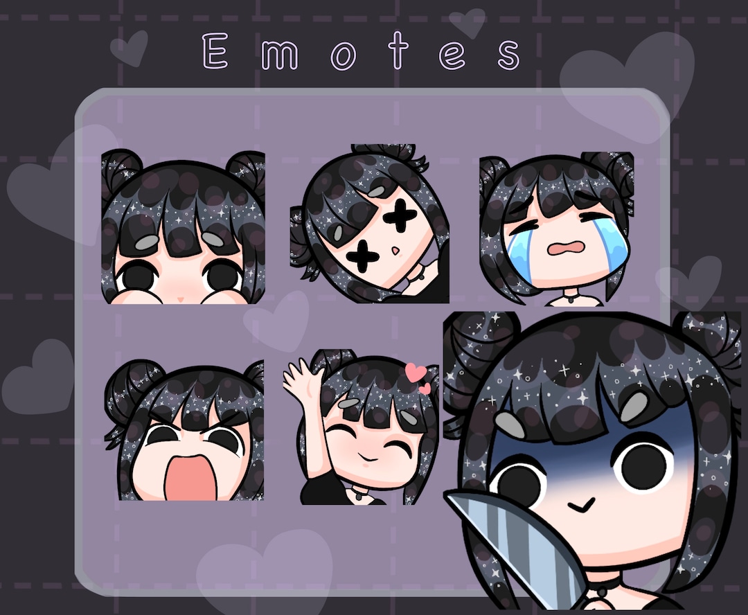 Goth Girl Emotes | Twitch Emotes | Discord Emotes | Instant Download ...