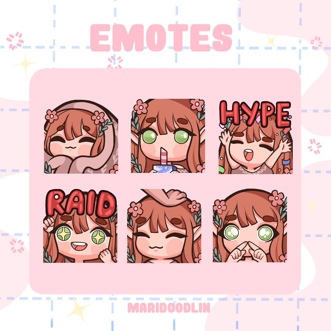Pretty Elf Girl Emotes Part 2 Twitch and Discord Emotes Instant ...