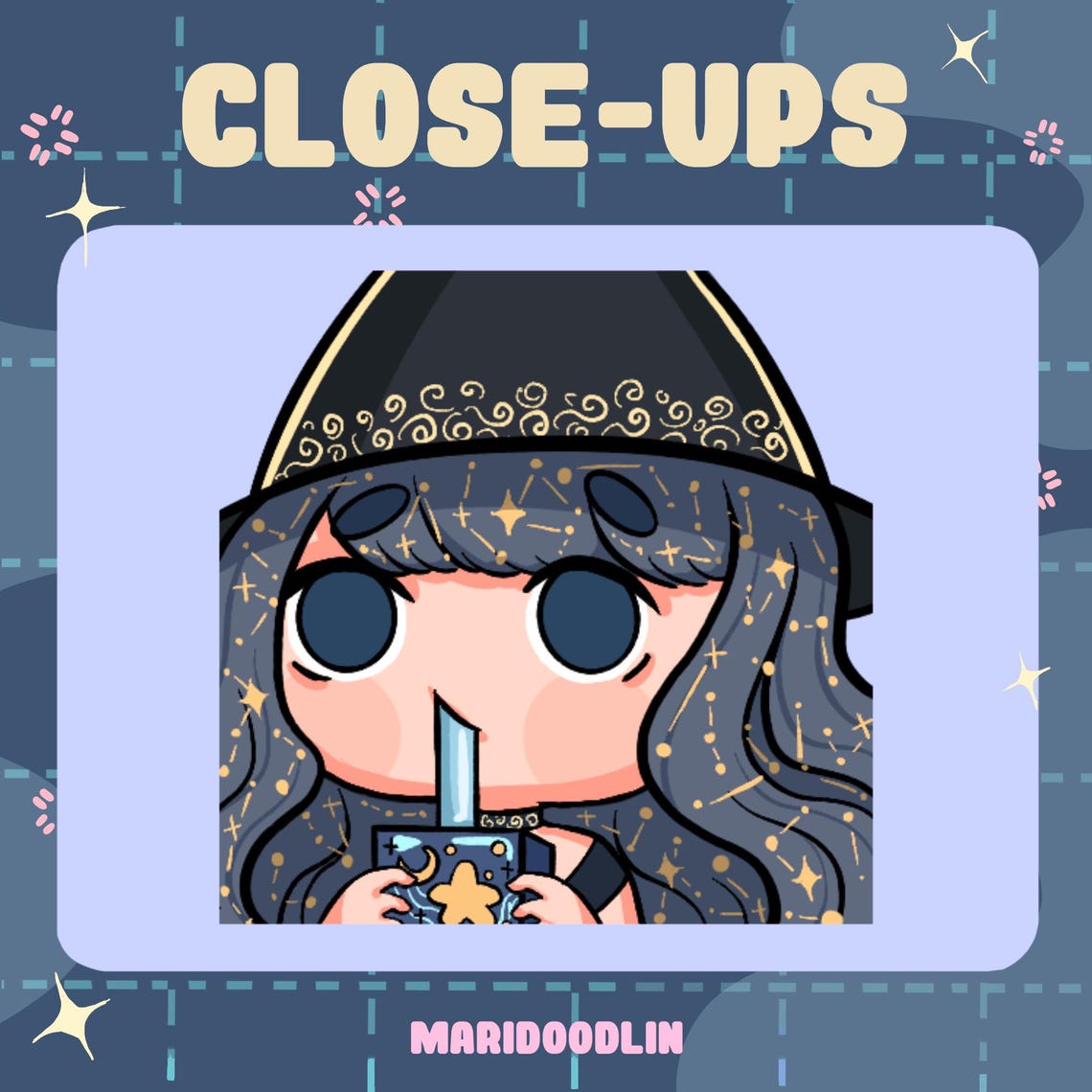 Witchy Girl Emotes: Celestial Magic for Twitch/discord (instant ...