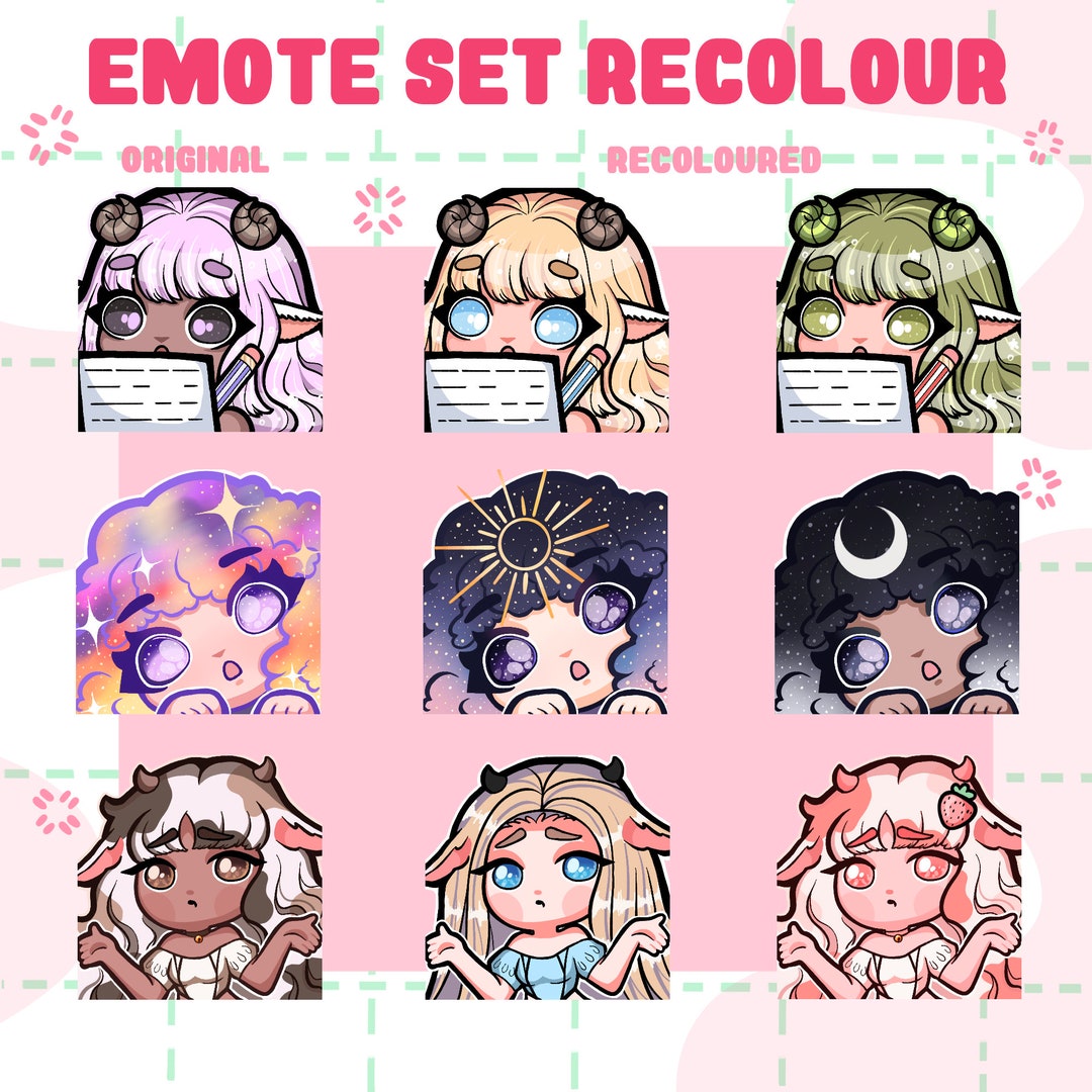 Premade Emote Set Recolours | Twitch and Discord | Quick Delivery ...