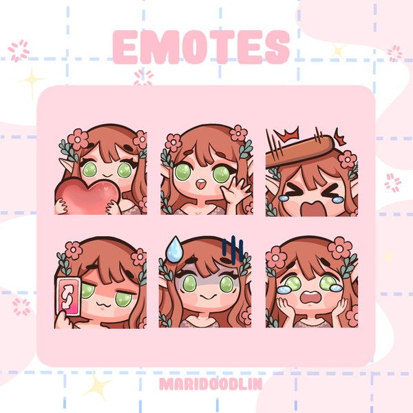 Pretty Girl Twitch Emotes - Etsy