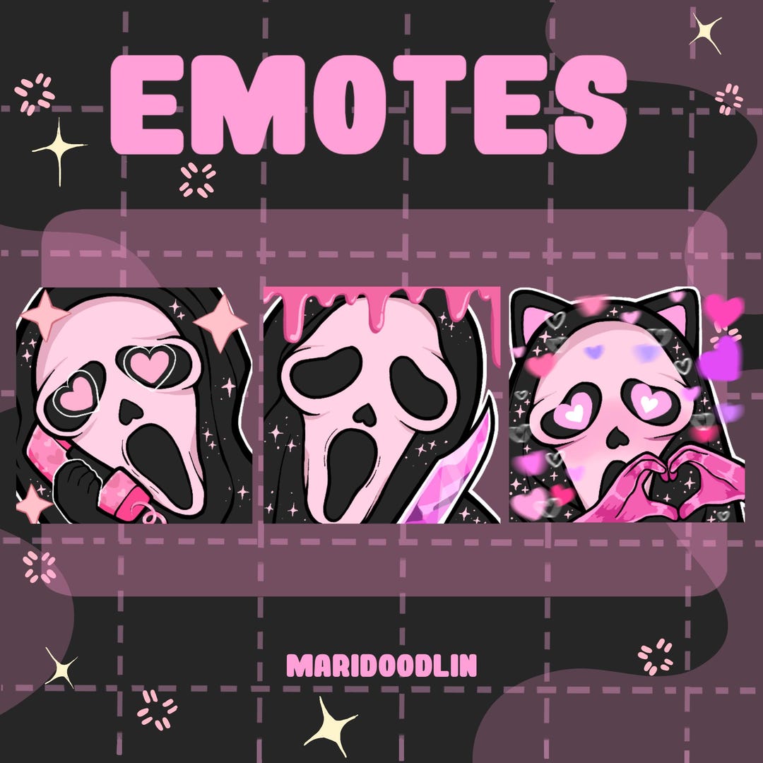 Cute Ghostface Emotes Twitch and Discord Emotes Instant Download - Etsy