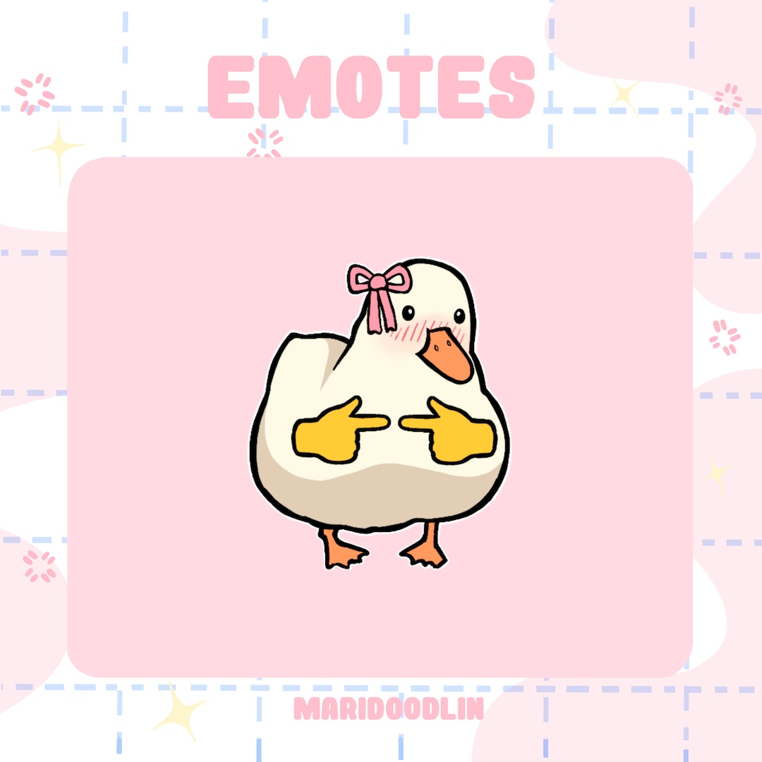 Cute Coquette Duck Emote Twitch Emotes Discord Emotes Instant Download ...