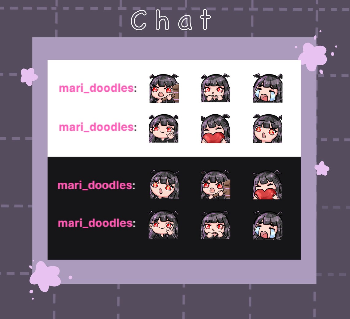 Halloween Bat Girl Emotes Twitch Emotes Discord Emotes - Etsy